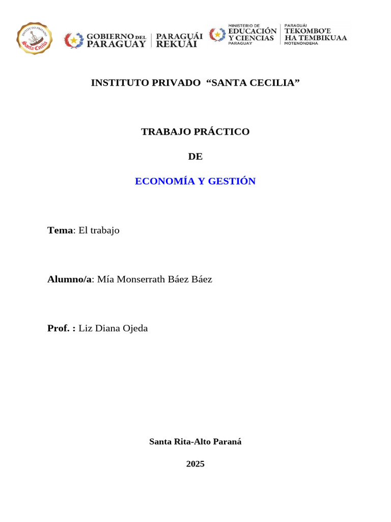 TP Economía | PDF | Empleo | Derecho laboral