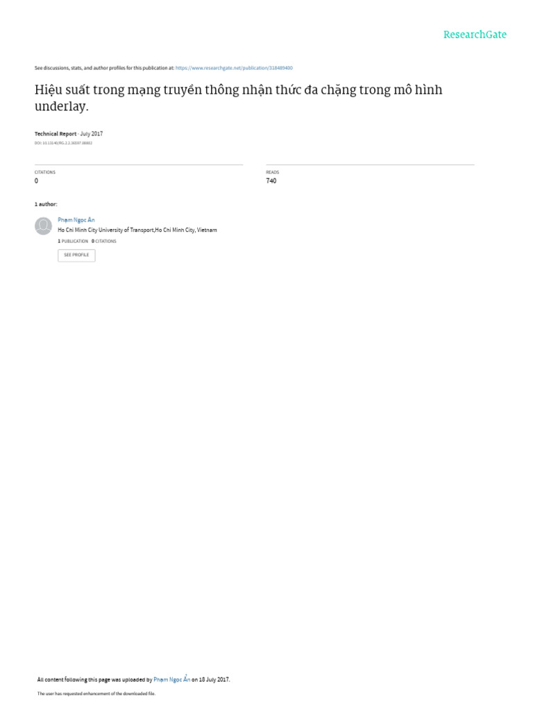 On The Performance of Cognitive Underlay Multi Hop | PDF