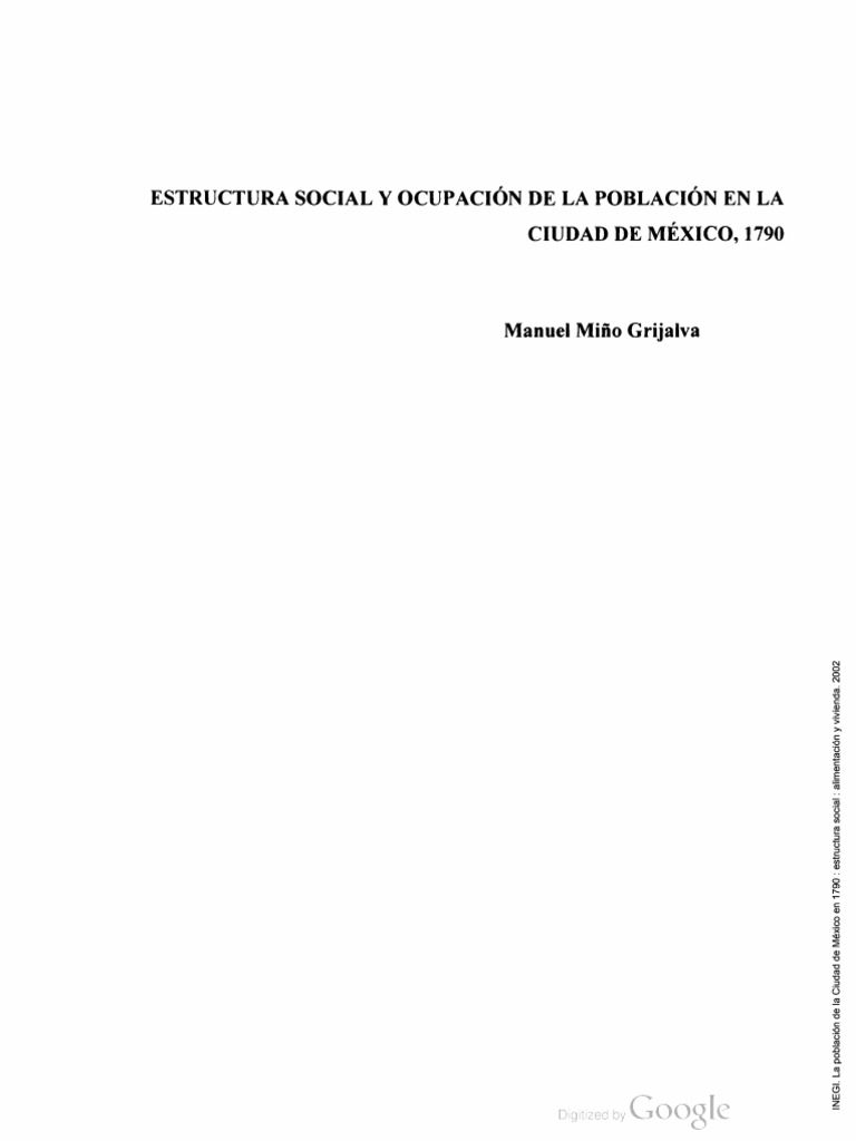 Estructura social en México, 1790 | PDF | México