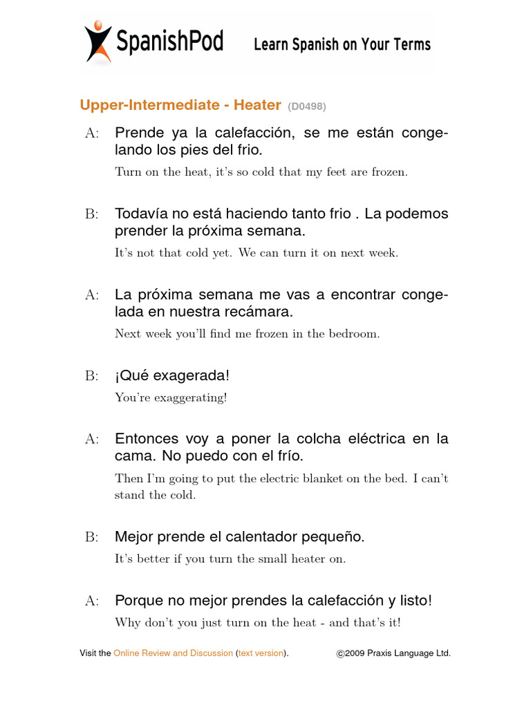 Spanishpod D0498 | PDF