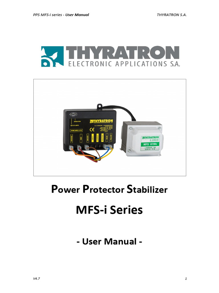 Manual PPS MFS Series I IR If IE V4.7 | PDF | Transformer | Alternating ...