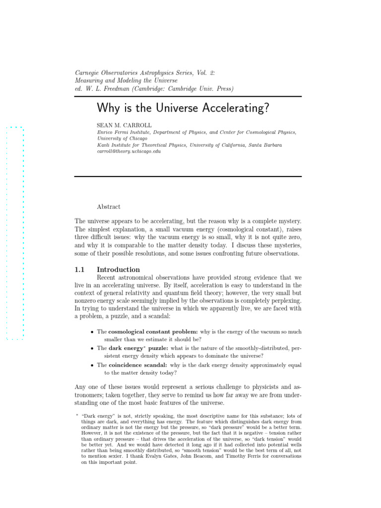 Understanding Cosmic Acceleration Mysteries | PDF | Dark Energy | Universe