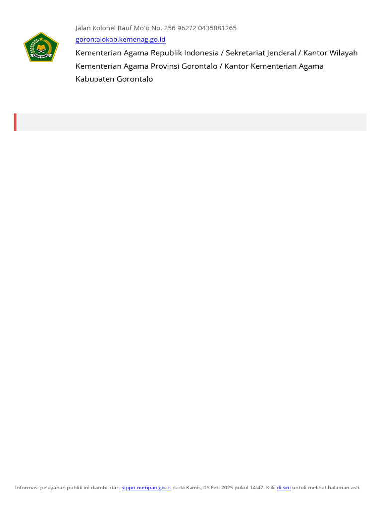 Unduh Standar Pelayanan - Permohonan Rekomendasi Pendirian Izin Operasional Raudatul Athfal Dan ...