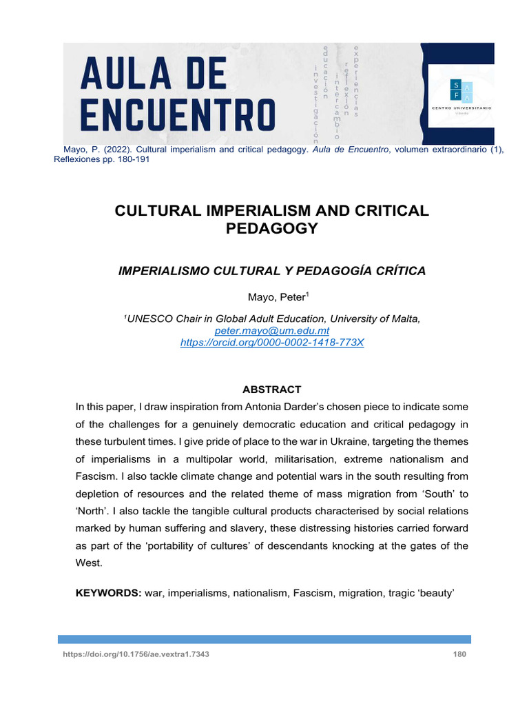 Cultural Imperialism in Education Today | PDF