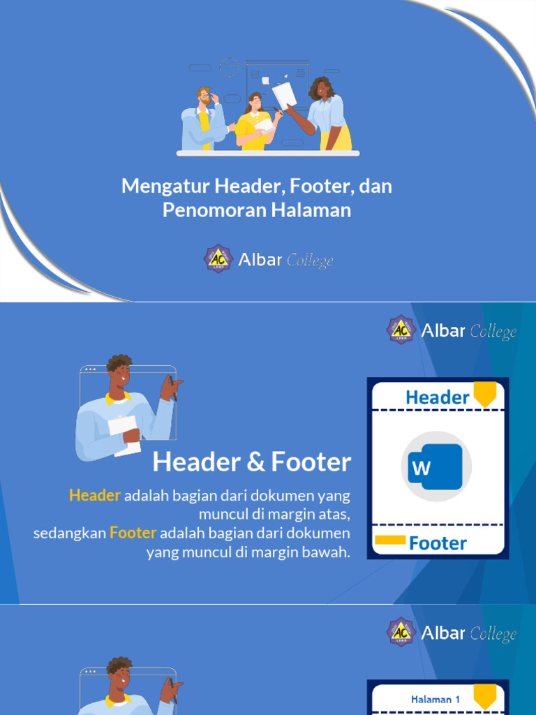 Mengatur Header, Footer, Page Number, Watermark, Dan Page Borders | PDF