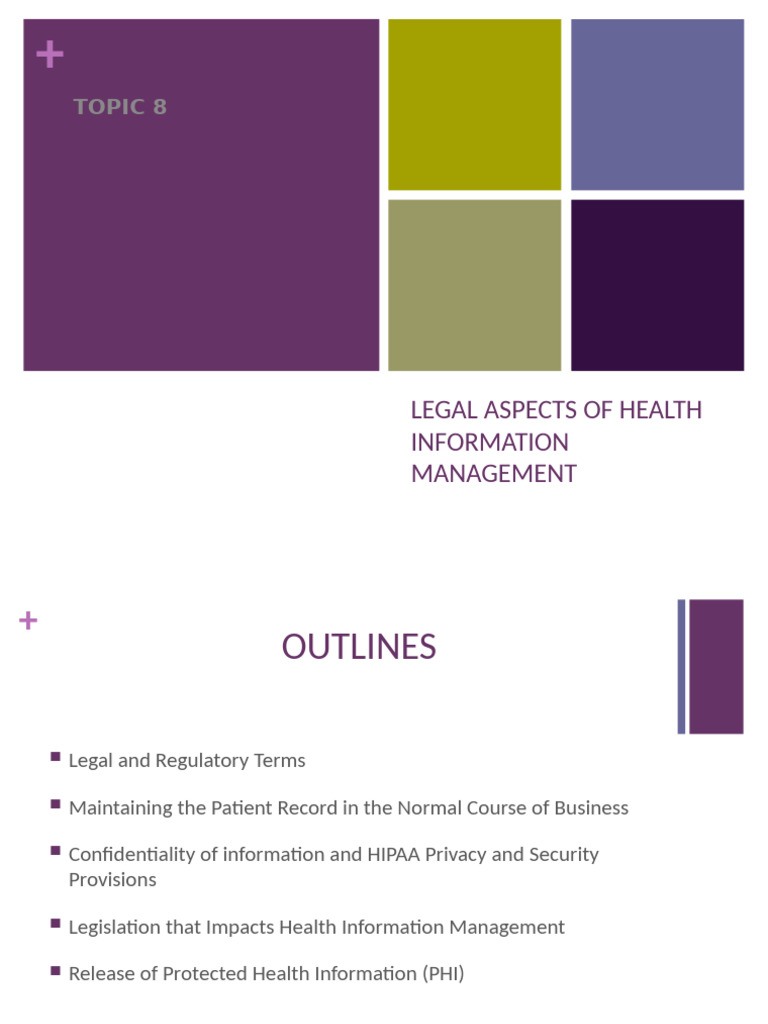 Legal Aspects of Health Information Management | PDF | Health Insurance ...