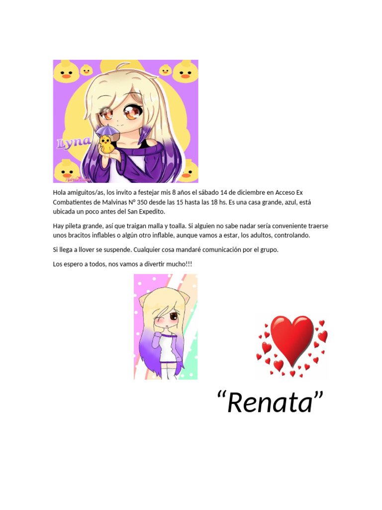 Cumple Rena | PDF