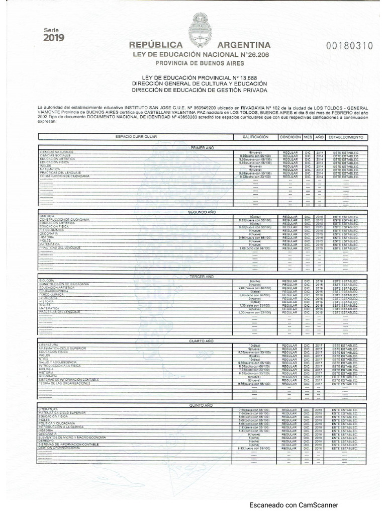 DECLARACIÓN Y TITULO SECUNDARIO | PDF
