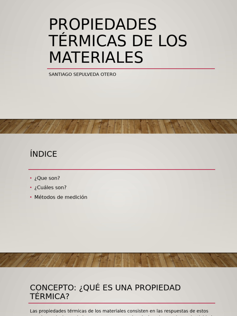 Propiedades Térmicas de Materiales | PDF | Conduccion termica | Calor