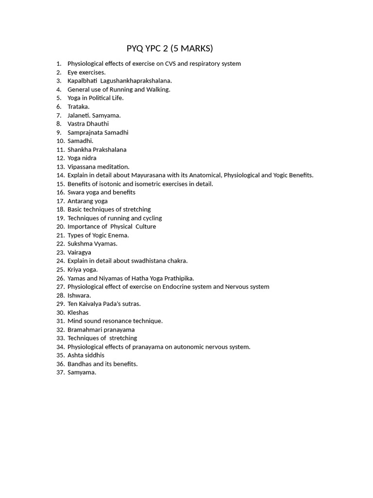 Pyq Ypc 2 | PDF