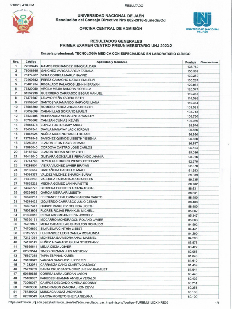 Resultado - TM - Primer Examen Cepre 2023 2 | PDF