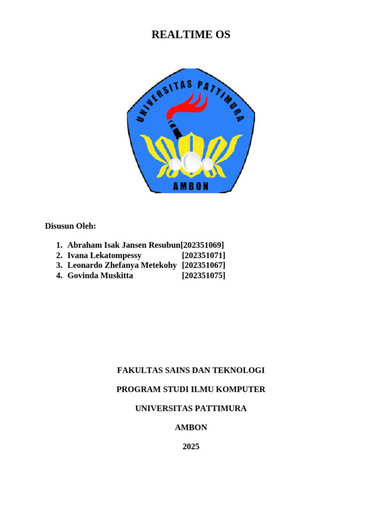 Pentingnya Real-Time Operating System | PDF