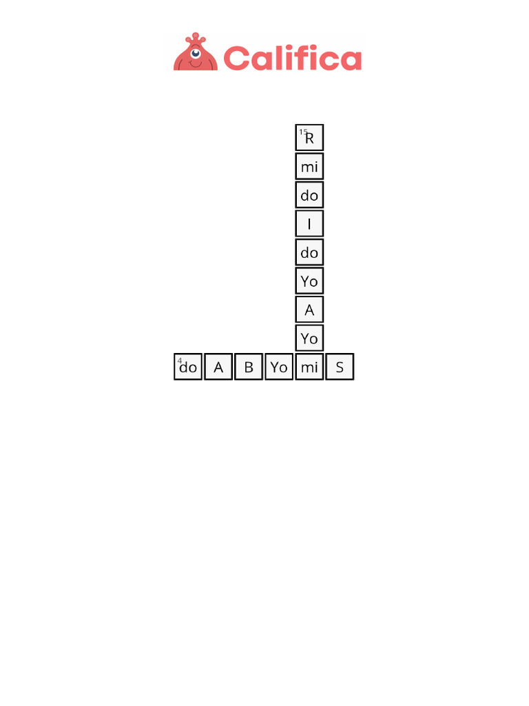 Crucigrama Califica | PDF