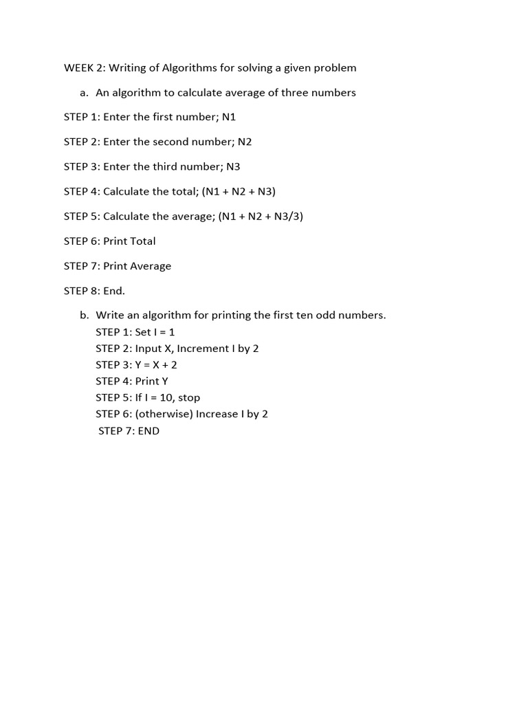 8824 - WEEK 2 Algorithms and Flowchart | PDF