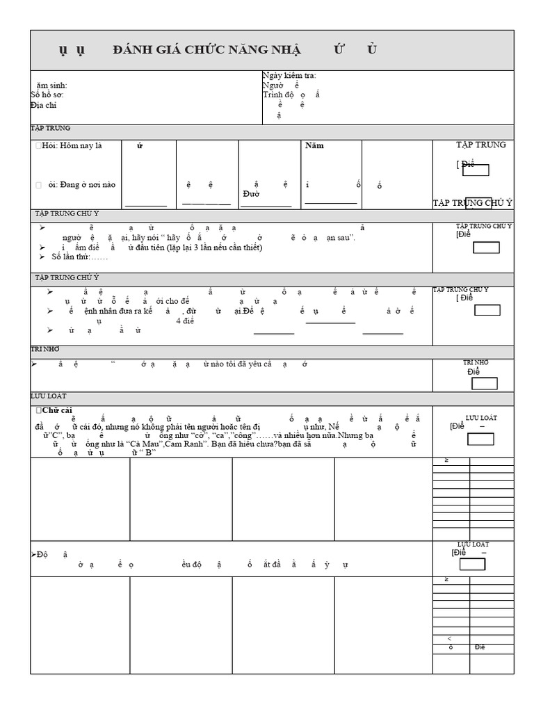 Phụ Lục 6 Đánh Giá Chức Năng Nhận Thức Của ADDENBROOKE - ACE-III | PDF