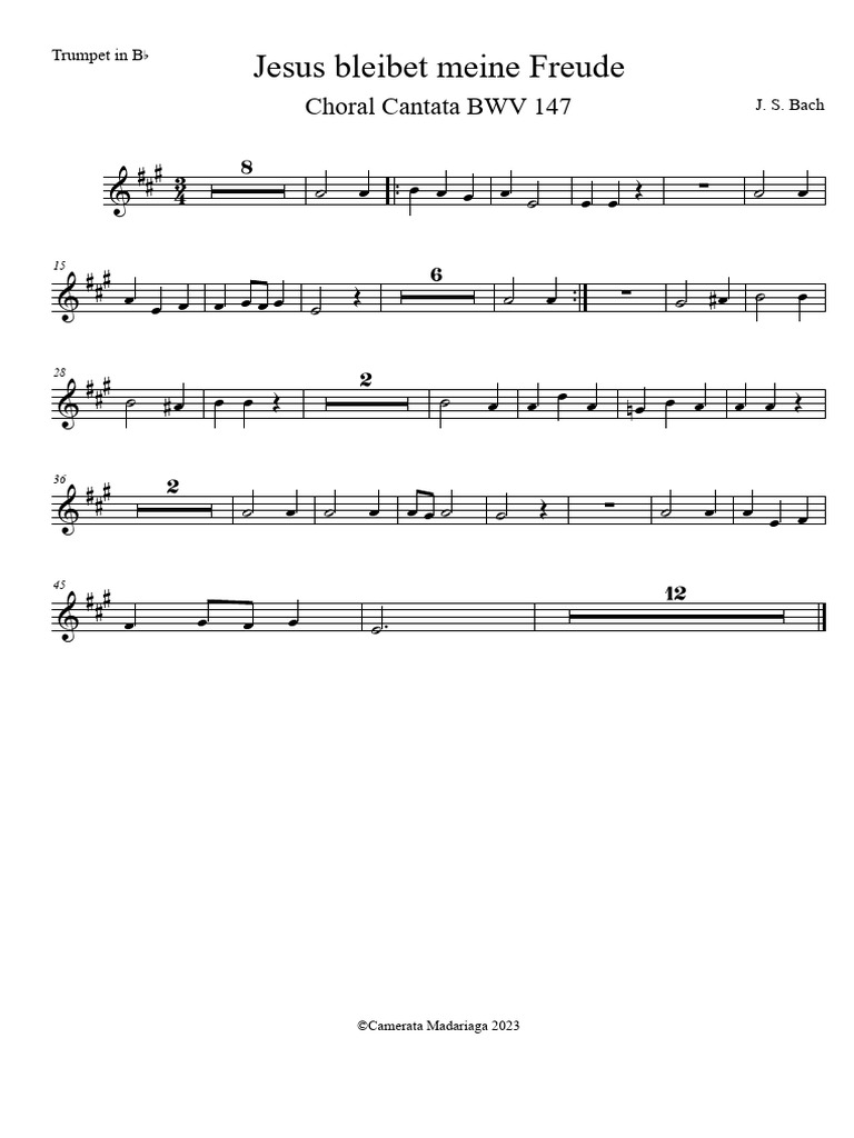 Bach's "Jesus bleibet meine Freude" Score | PDF