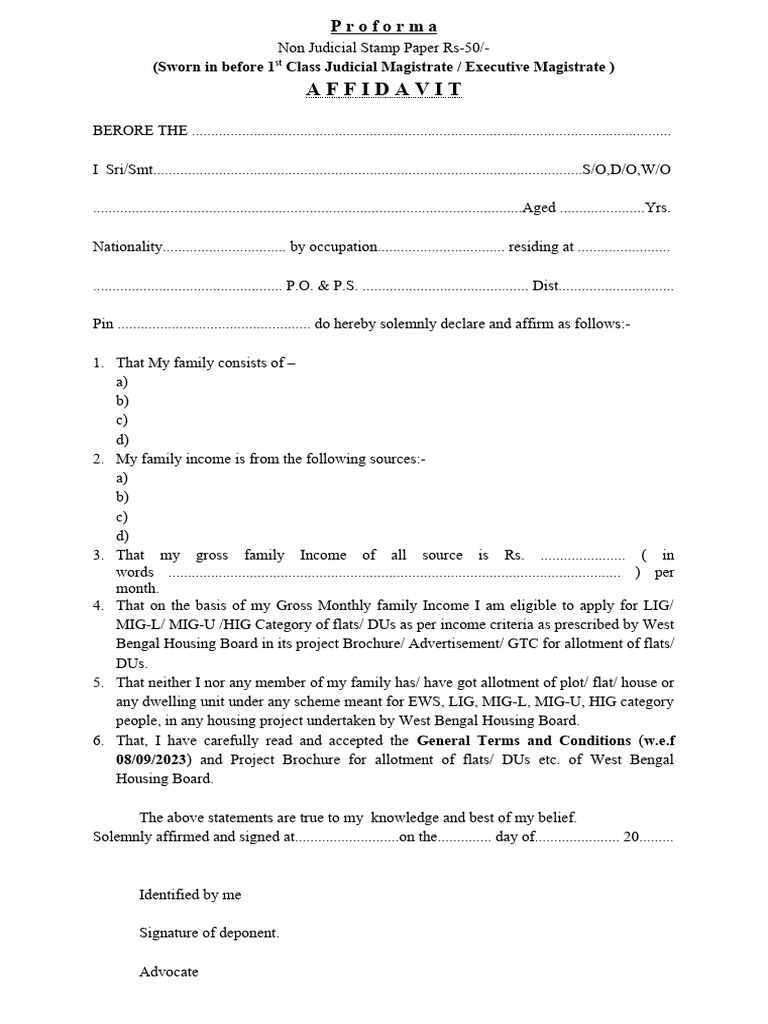 Judicial Magistrate Affidavit Template | PDF