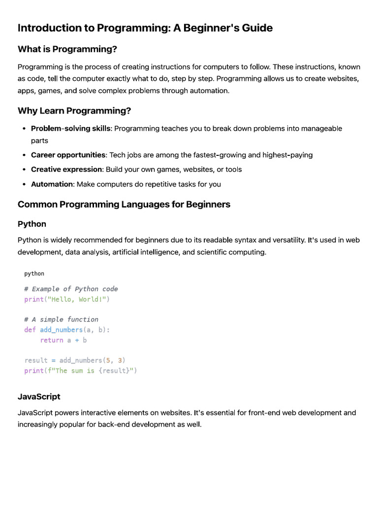 Python and JavaScript Code Examples | PDF