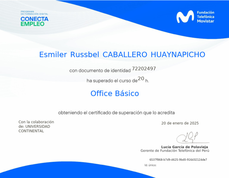 FT PE - Certificado | PDF