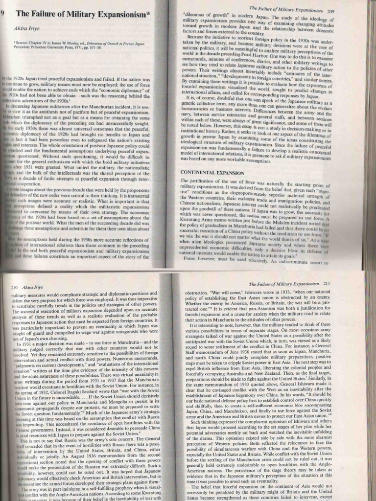 Article-Failure of Military Expansionism | PDF