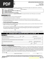 DMV 4 TR Application For Duplicate Title For A Motor Vehicle WF | PDF ...
