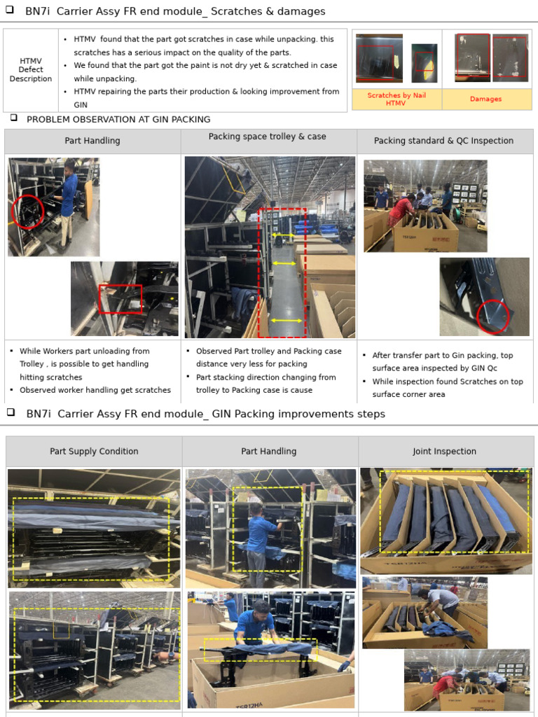 BN7i Carrier Assembly Scratch Issues | PDF