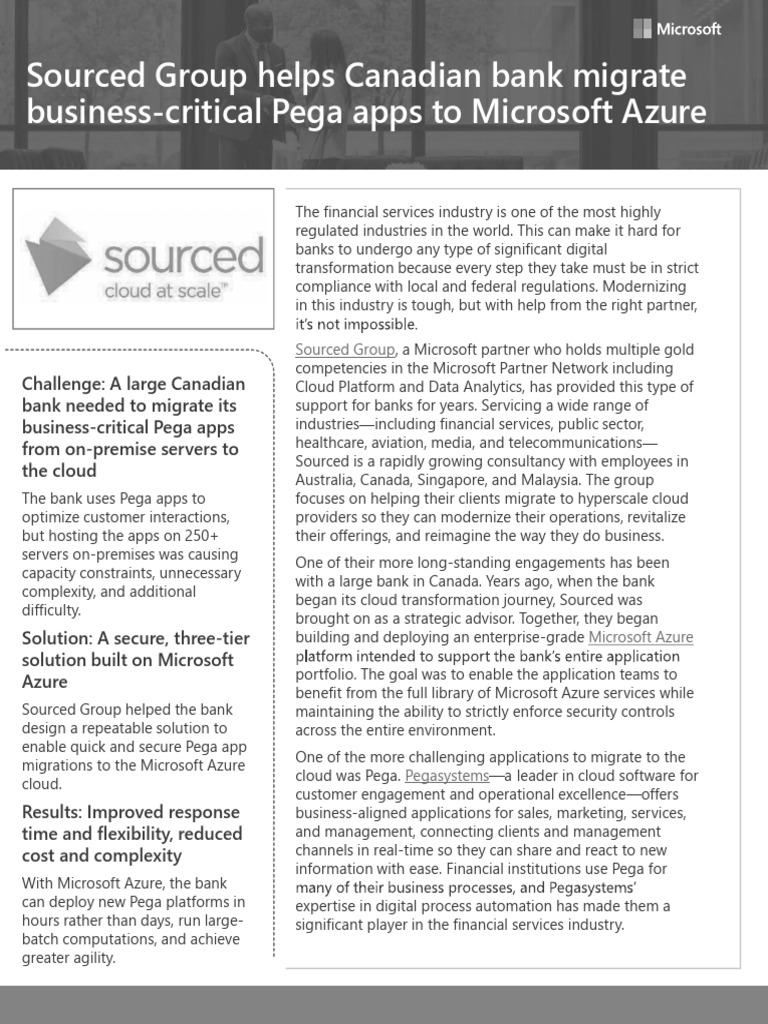 Pega - Azure - Sourced Cloud at Scale1 | PDF | Cloud Computing | Microsoft