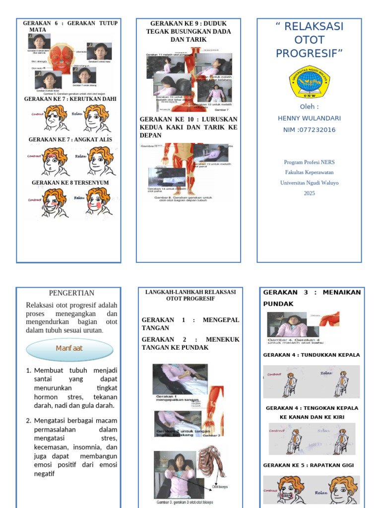 LEAFLET RELAKSASI OTOT PROGRESIF | PDF