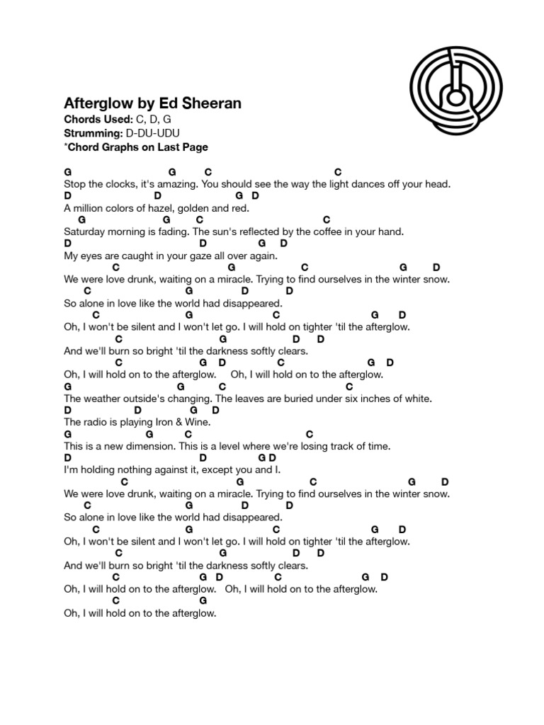 Afterglow Chords by Ed Sheeran | PDF