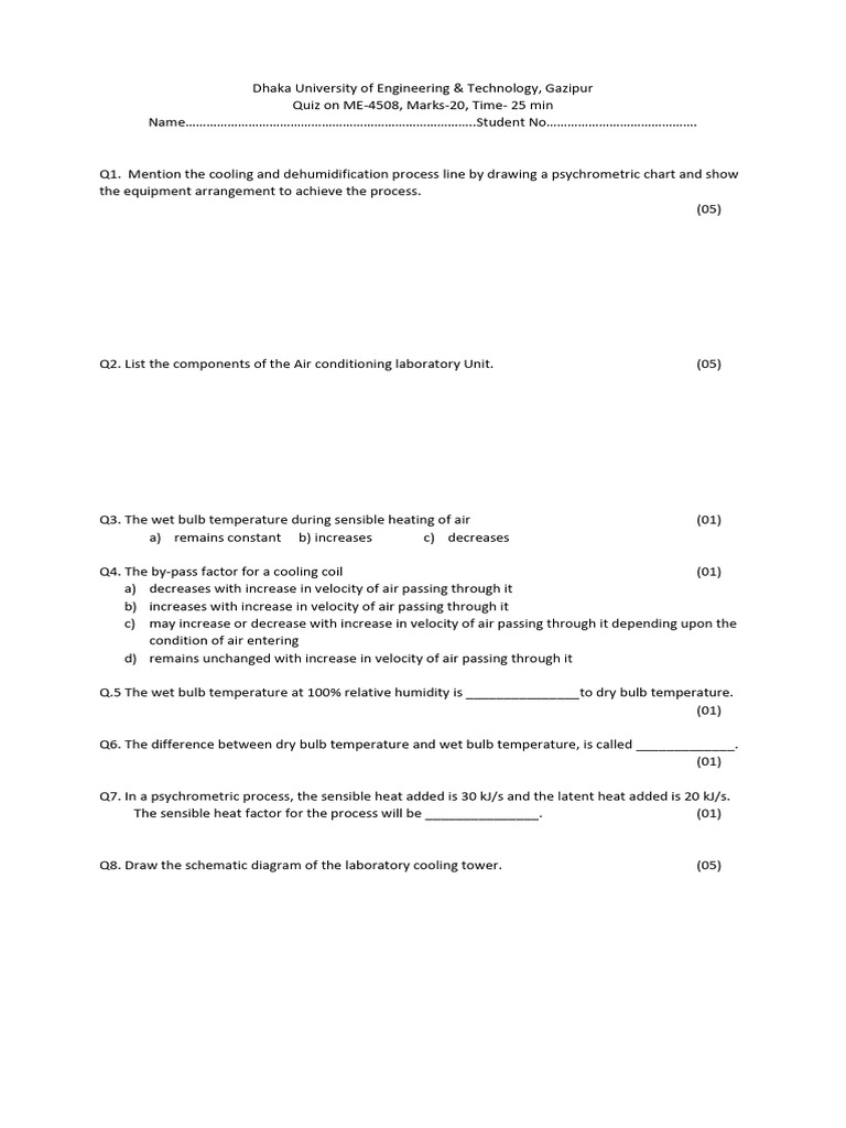 Quiz ME4508-2020 | PDF