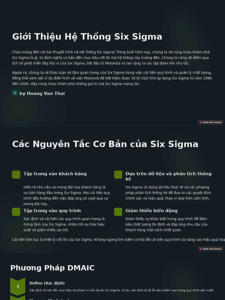 Gioi Thieu He Thong Six Sigma | PDF