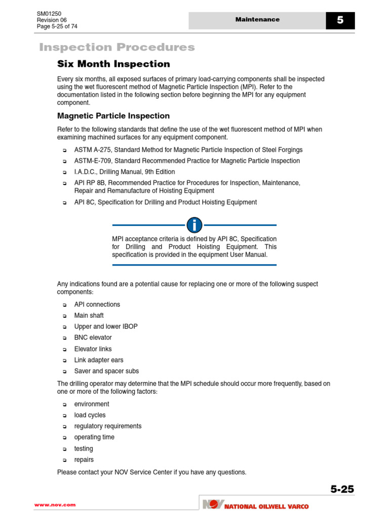 Six-Month Inspection Procedures Guide | PDF | Fatigue (Material ...