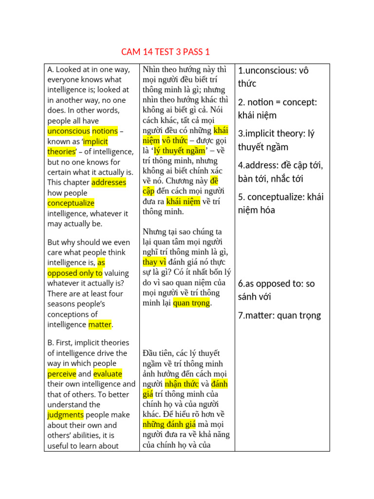 Cam 14 Test 3 Pass 1 | PDF