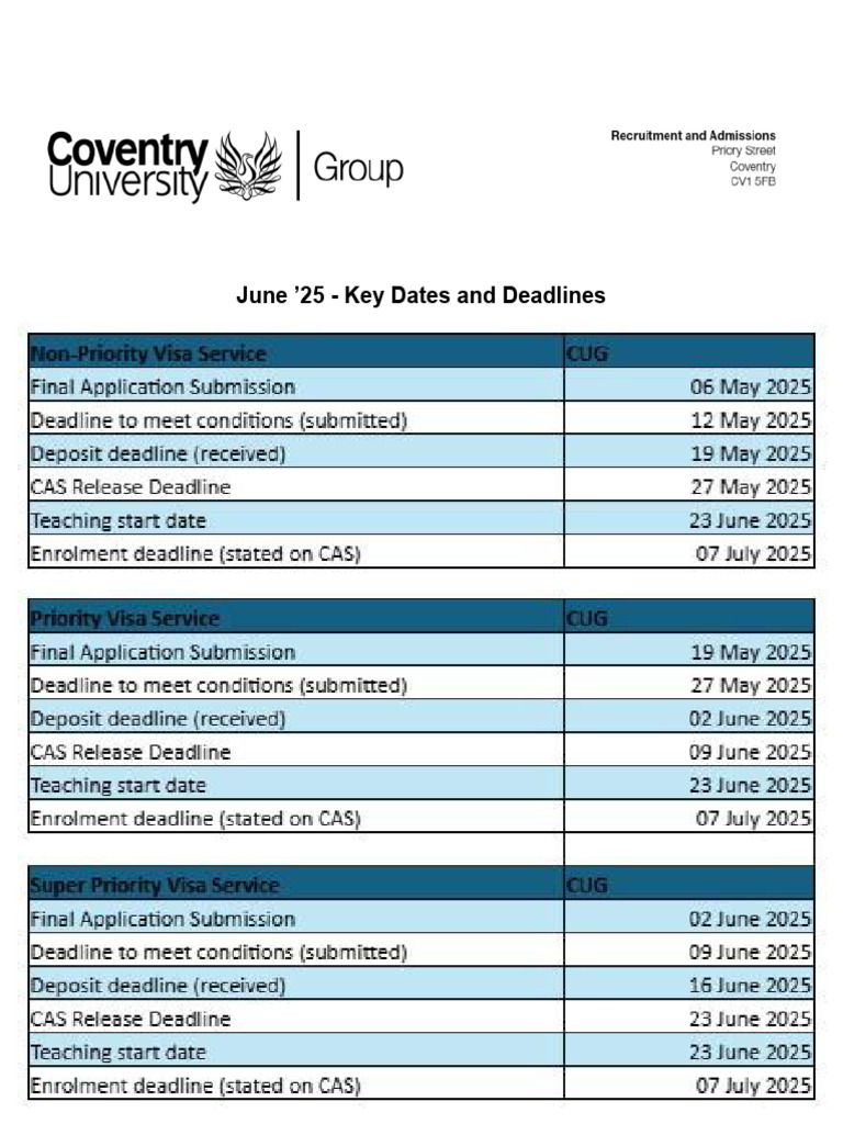 June 25 Deadlines | PDF