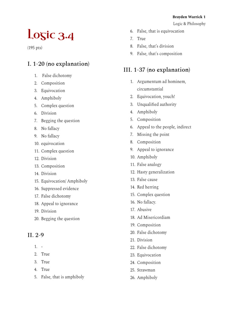 Logic Chapter 3 WARRICK 7 | PDF