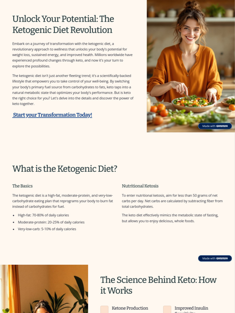 Unlock Your Potential The Ketogenic Diet Revolution | PDF | Ketogenic ...