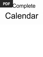 Calendar Reasoning Cheat Sheet | PDF