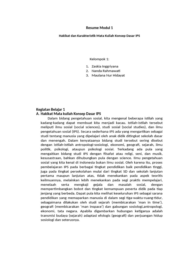 Resume Modul 1 | PDF