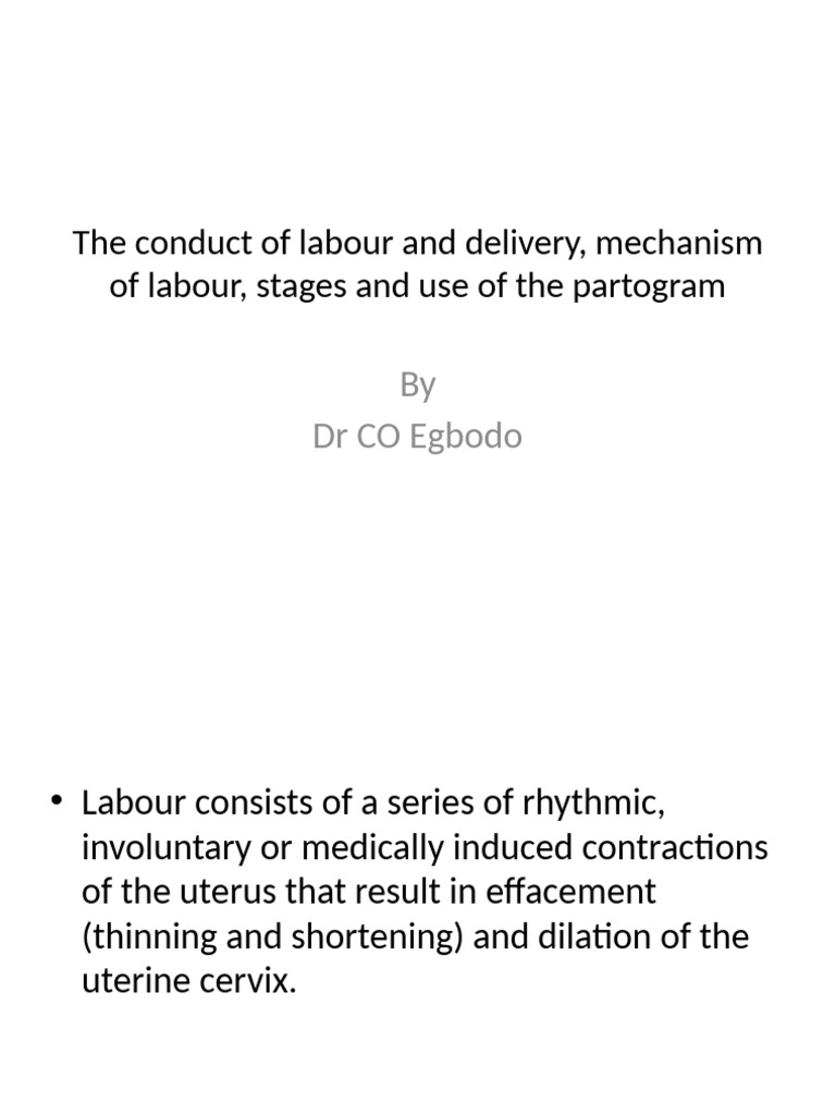 The Conduct of Labour and Delivery, Mechanism | PDF | Childbirth ...