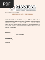 Sample of The Declaration Page of A Thesis | PDF | Career & Growth ...