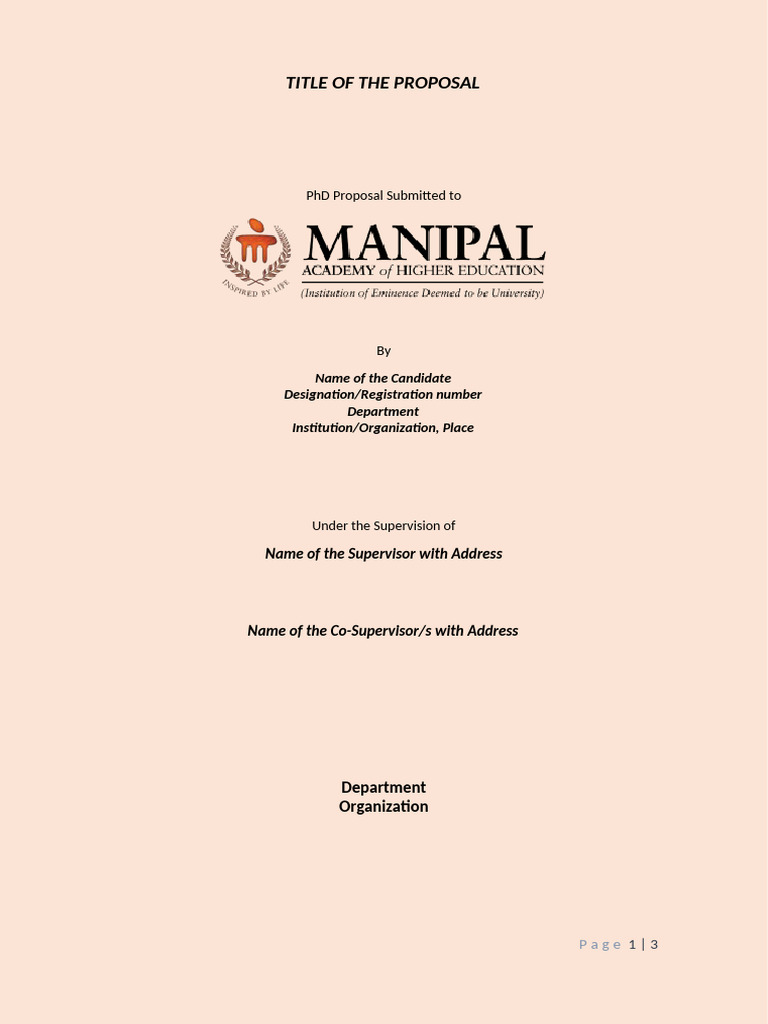 Protocol Submission Format | PDF