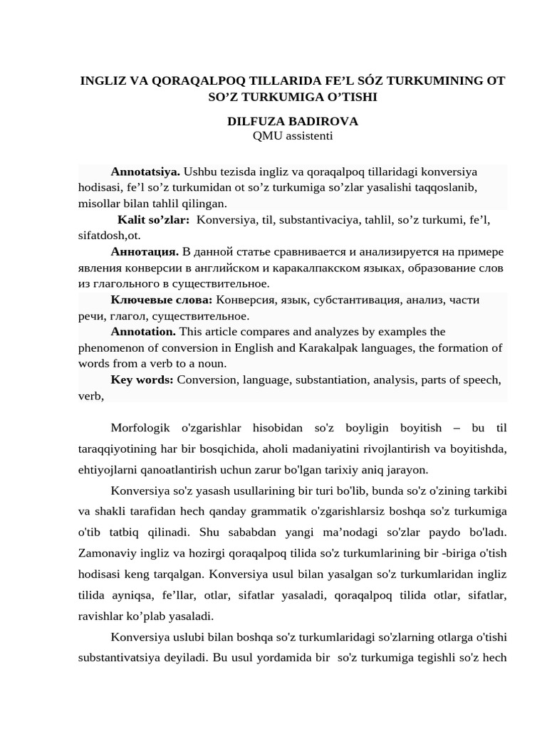 14. Dilfuza Badirova BBBB | PDF