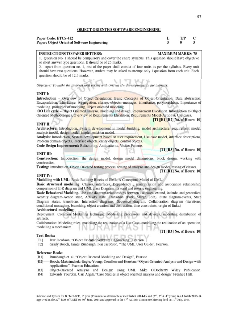 Object Oriented Software Engineering | PDF | Unified Modeling Language ...