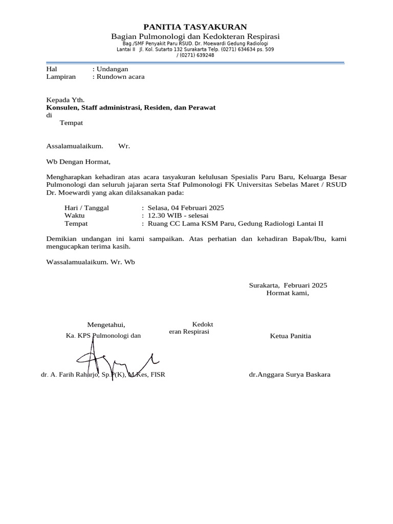 Undangan Tasyakuran SPP Baru | PDF
