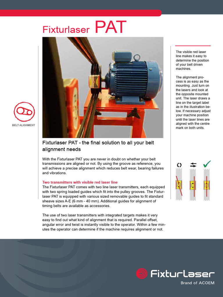 Fixturlaser PAT: Precision Belt Alignment | PDF | Belt (Mechanical ...