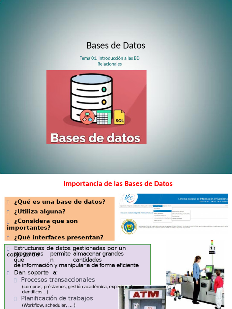Clase Base de Datos | PDF | Bases de datos | SQL