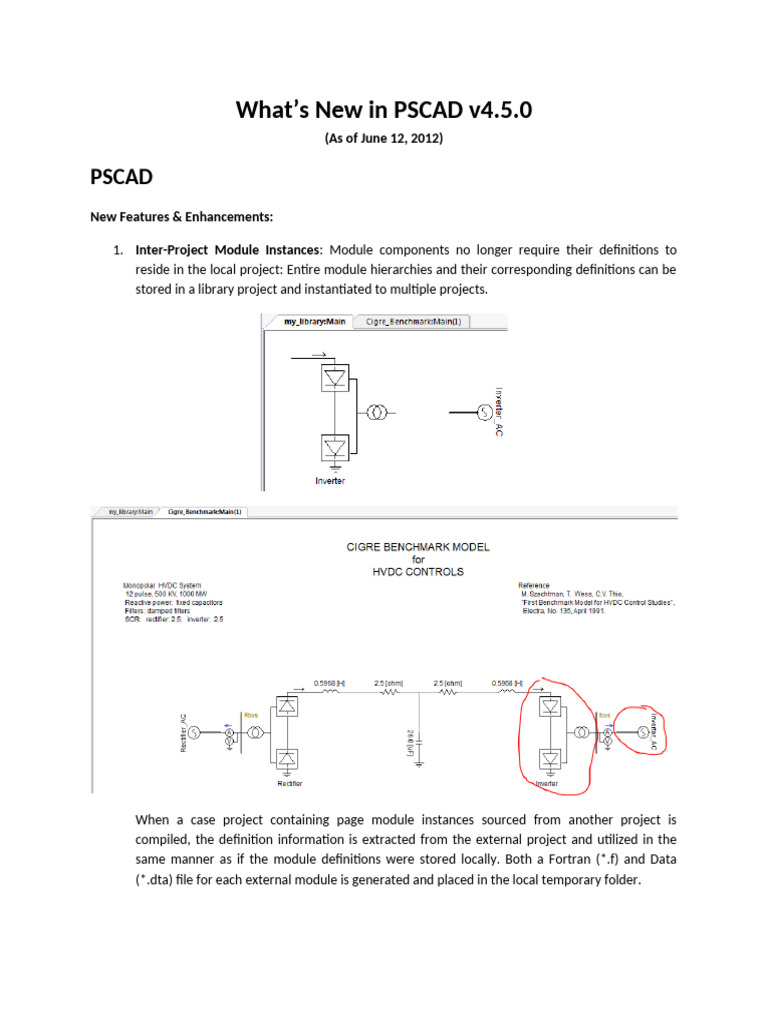 What's New in PSCAD v4.5.0 | PDF | 64 Bit Computing | Parameter (Computer Programming)