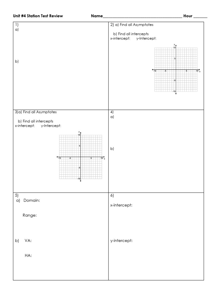 Unit #4 Station Test Review Answer Sheet | PDF