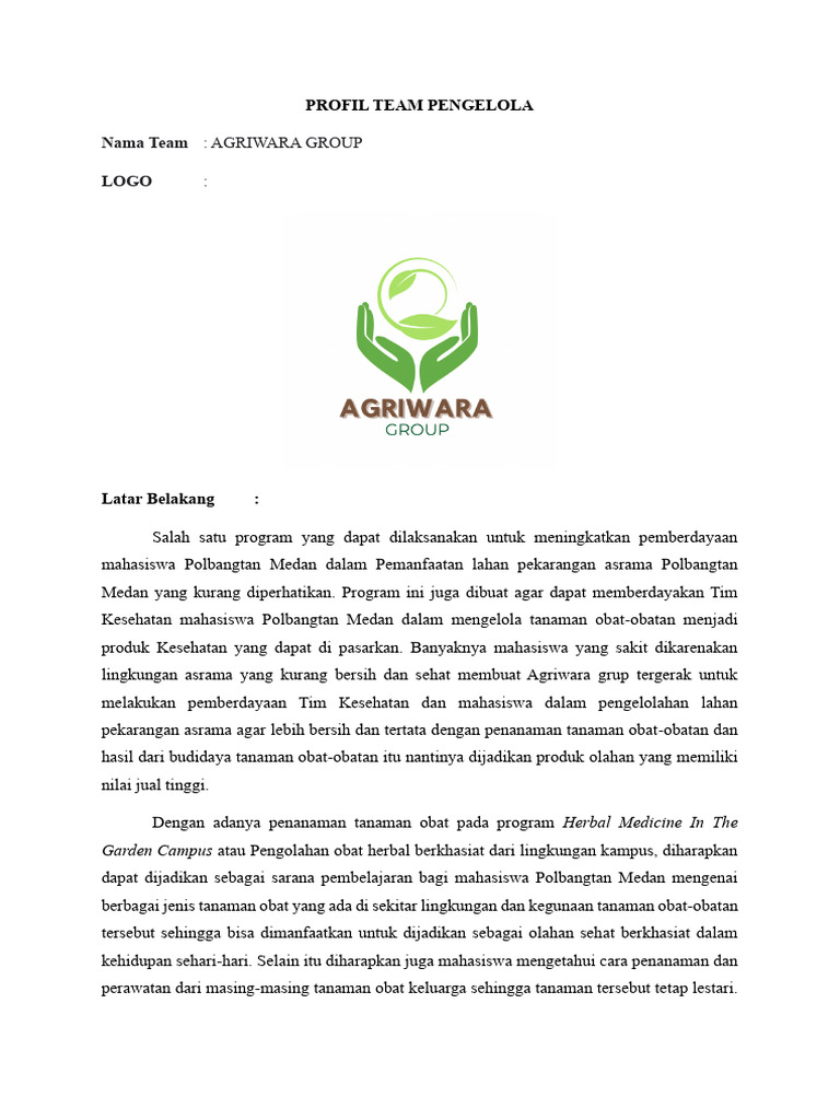 Profil Team Pengelola | PDF