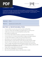 Job Description Commis I | PDF | Chef | Kitchen